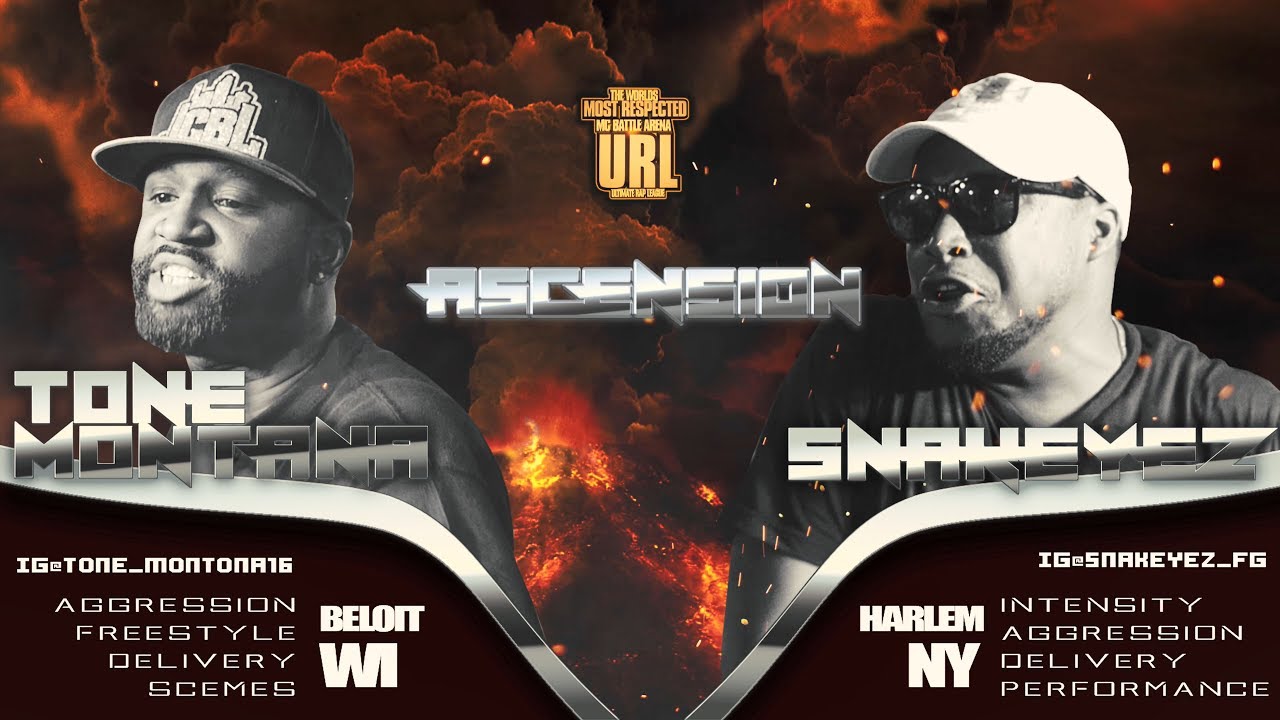 Tone Montana vs. Snake Eyez | URL: Ultimate Rap League | VerseTracker
