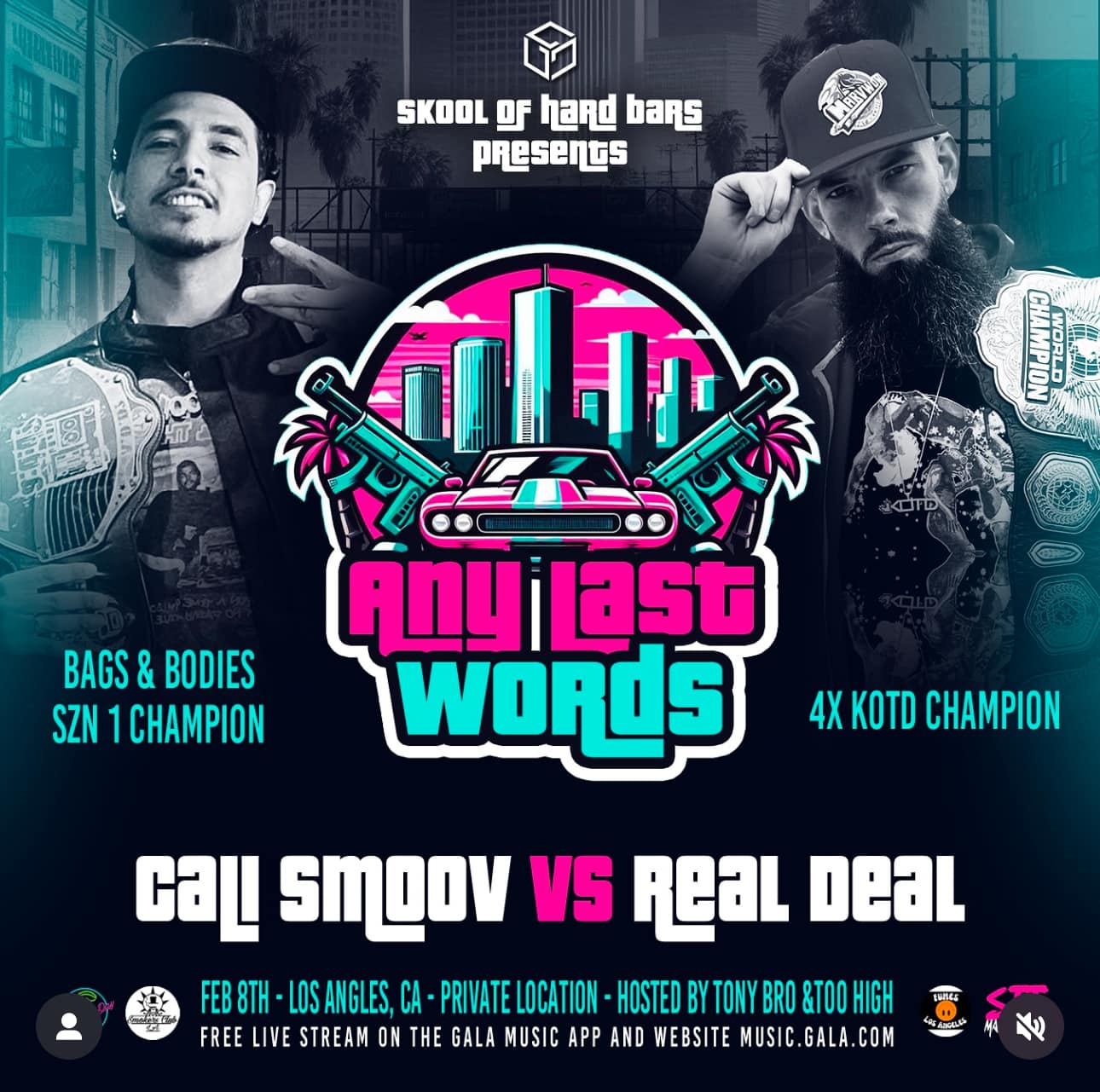 Any Last Words - Skool of Hard Bars | Battle Rap Event | VerseTracker