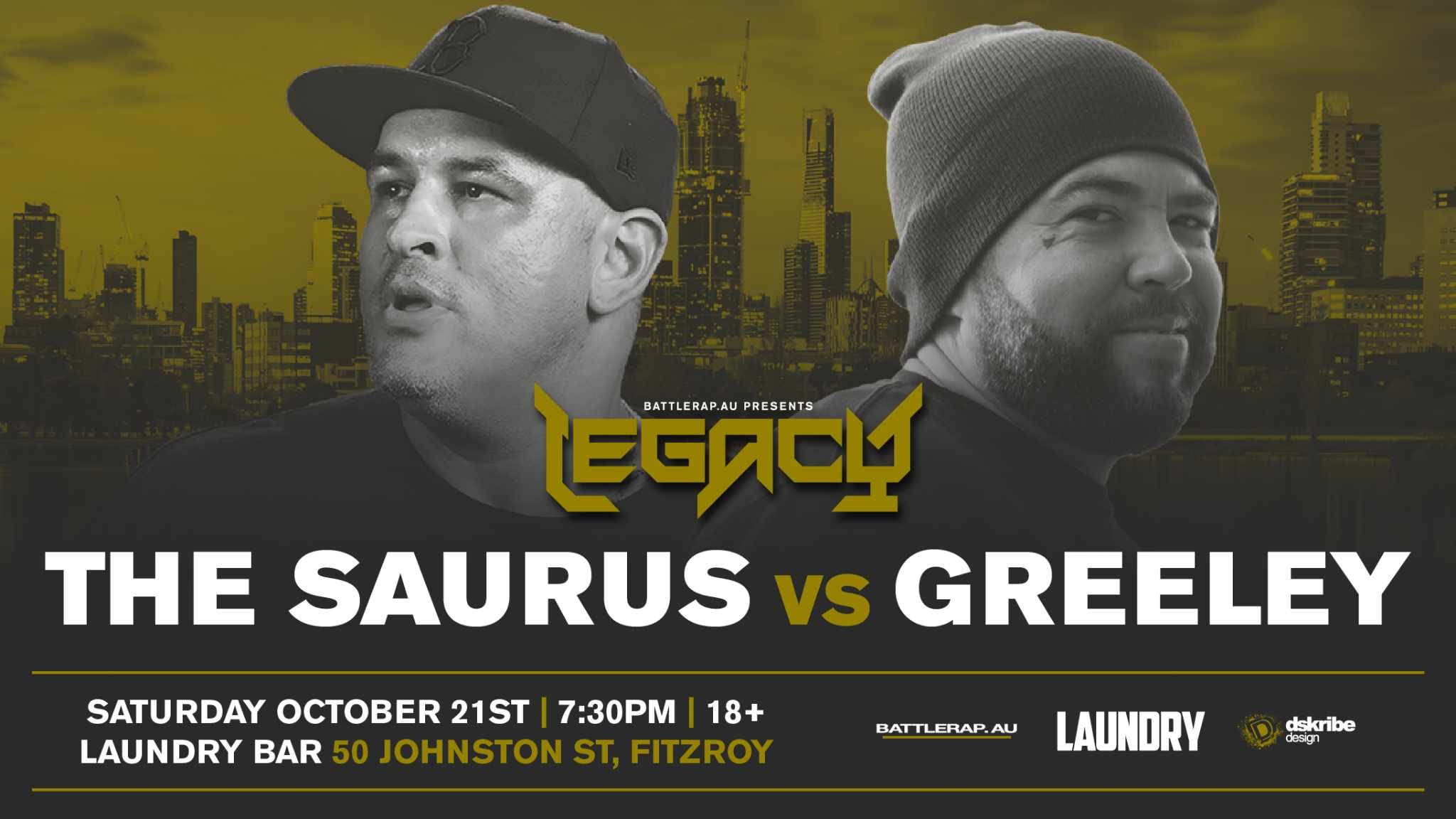 The Saurus vs. Greeley Announced for BattleRap.au's Legacy Event ...