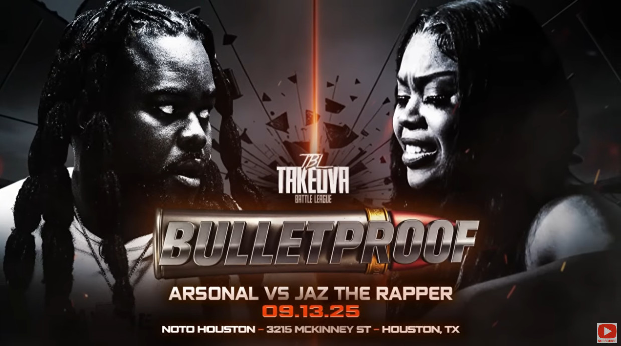 Arsonal vs. Jaz The Rapper Announced for TakeOva's Bulletproof Event ...